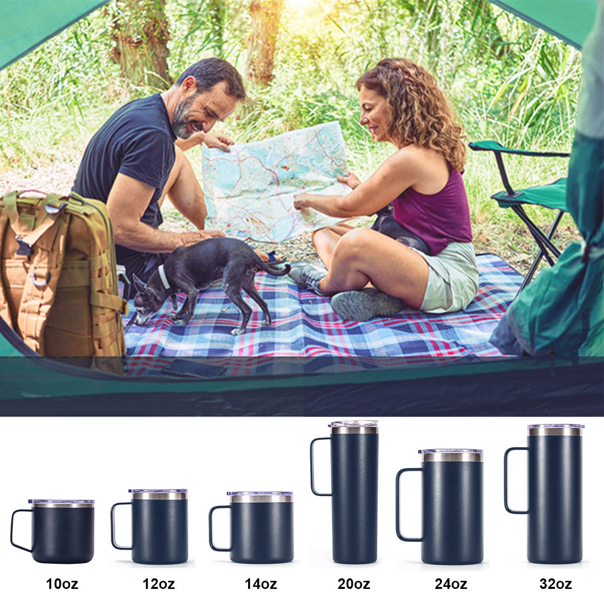 Business style spill-proof travel mug