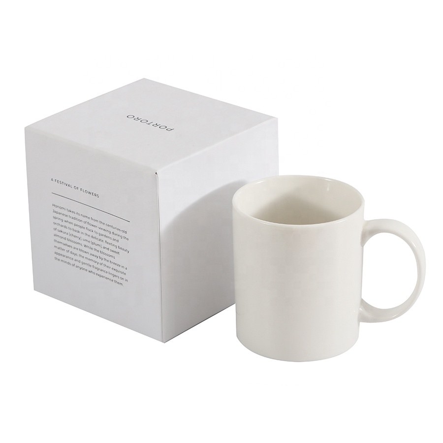Carton packaging white coffee mug