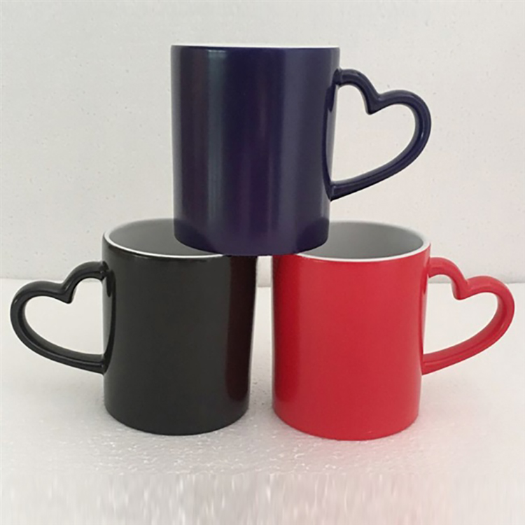 Ceramic hot water thermochromic mug