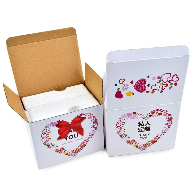 Color mug packaging box with pvc window