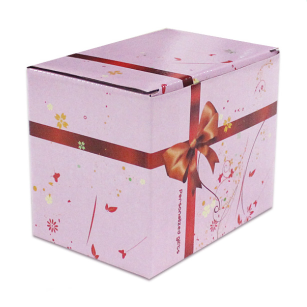 Color mug packaging box with pvc window