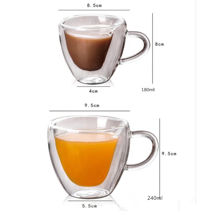 Creative design household glass mug