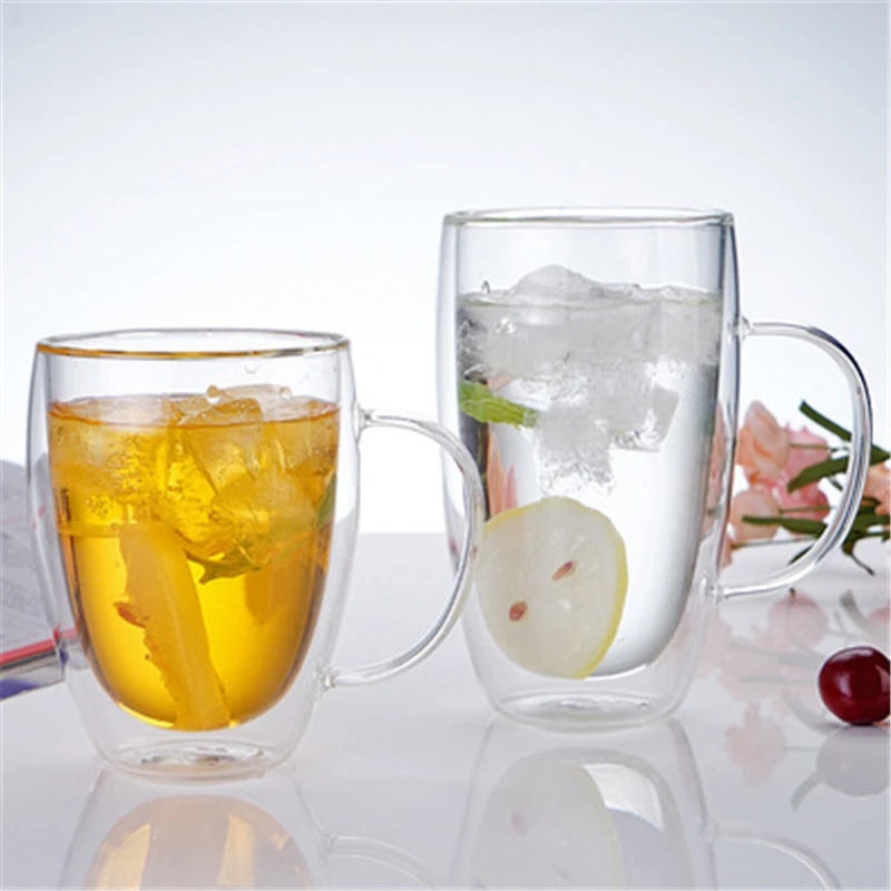 Durable use creative transparent glass mug
