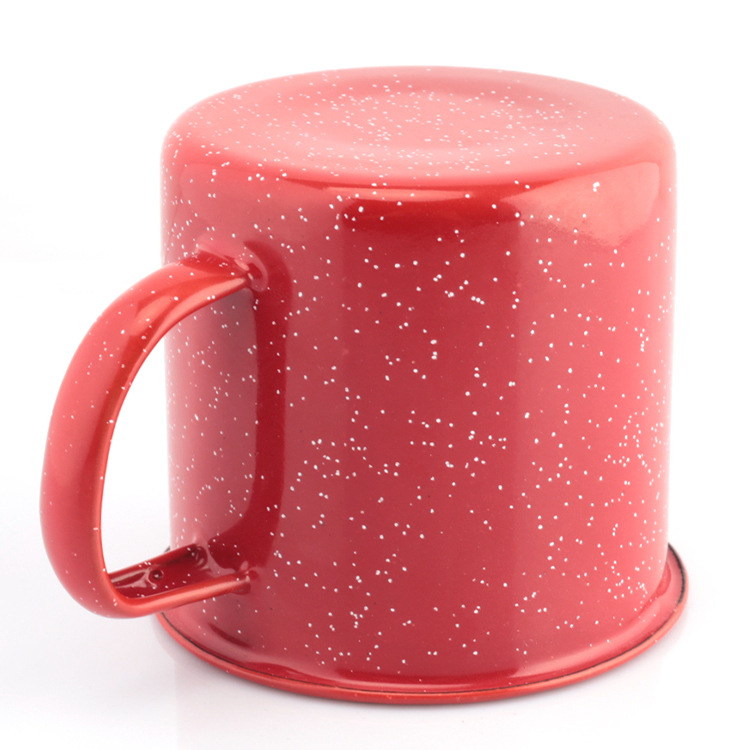 Enamel steel cup with color handle
