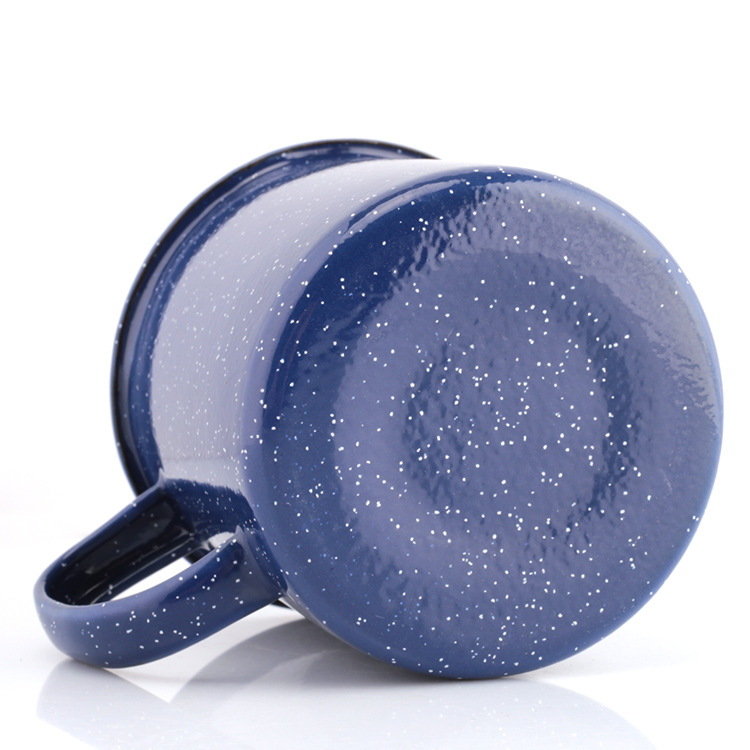 Enamel steel cup with color handle