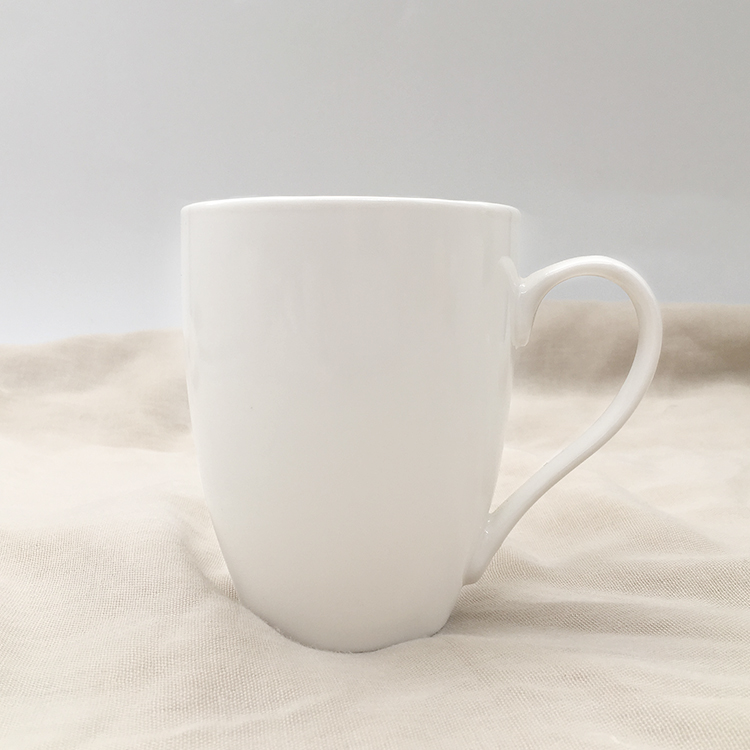 Small round ceramic white mark cup