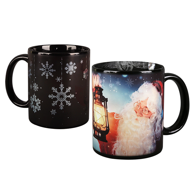 Stoneware glazed color changing magic mug