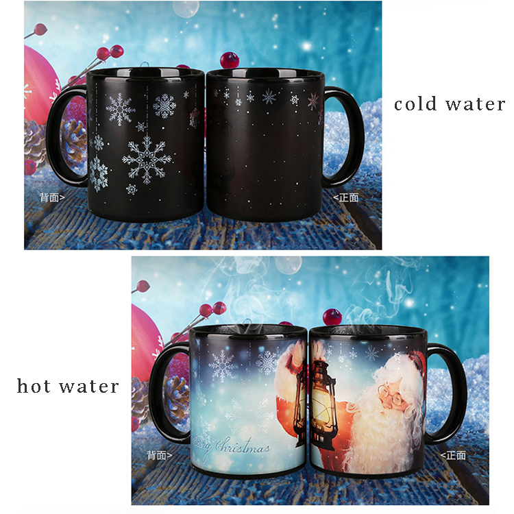 Stoneware glazed color changing magic mug