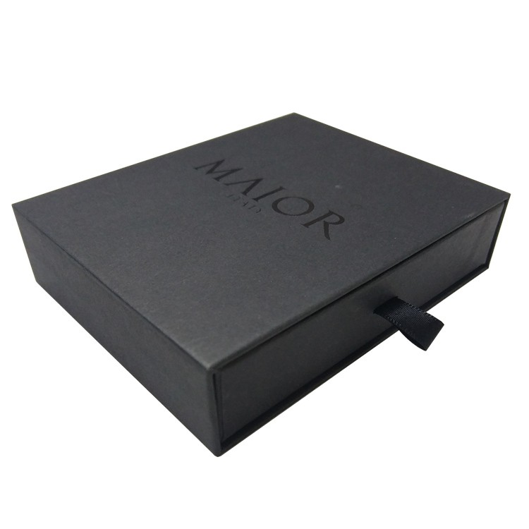 Wholesale cardboard black packaging box